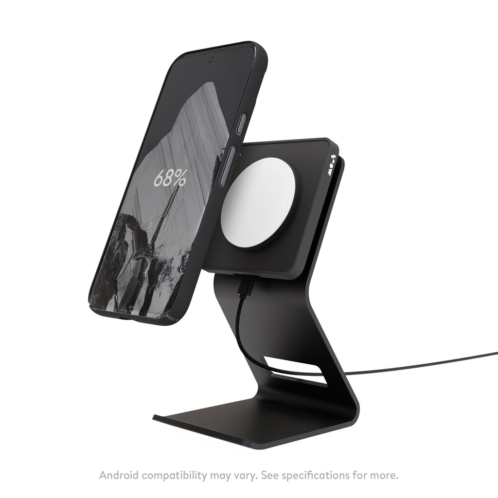 Mous | Matte Black Charging Stand with MagSafe®